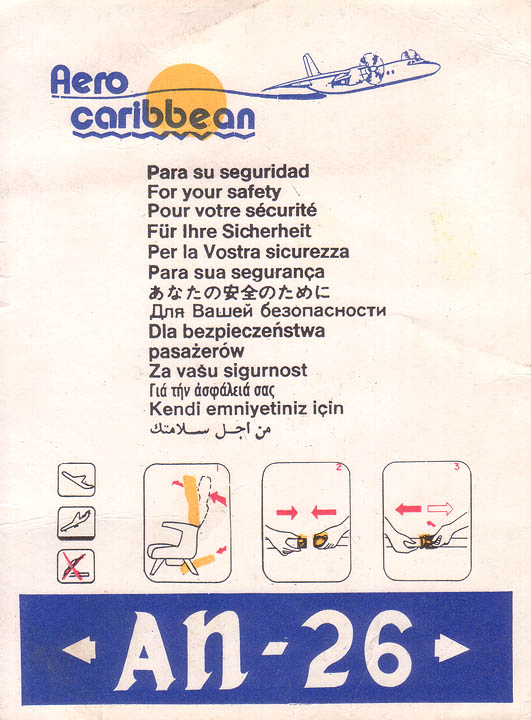Airline Safety Card For aero caribbean an-26.jpg