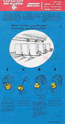 AIRLINE SAFETY CARDS FROM AIRLINES WORLDWIDE