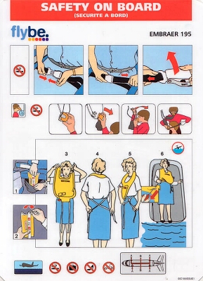 AIRLINE SAFETY CARDS FROM AIRLINES WORLDWIDE
