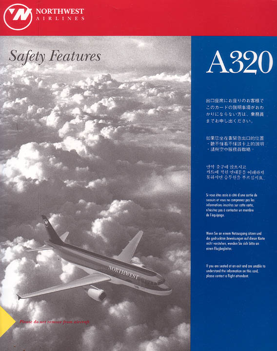 Airline Safety Card For northwest a320 3-93.jpg