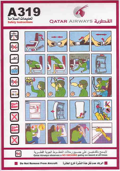Airline Safety Card For qatar airways a319.jpg