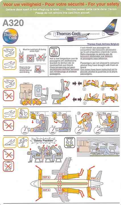 Airline Safety Card For thomas cook a320 groen.jpg