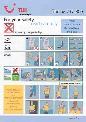 AIRLINE SAFETY CARDS FROM AIRLINES WORLDWIDE