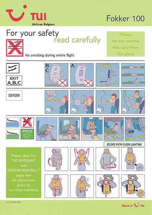 Airline Safety Card For tui airlines belgium fokker 100.jpg