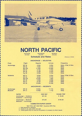 Airline Timetable Brochures for Vintage Airlines Of The Past