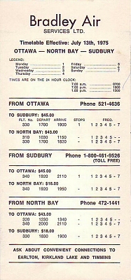 Airline Timetable Brochures for Vintage Airlines Of The Past