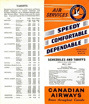 Airline Timetable Brochures for Vintage Airlines Of The Past