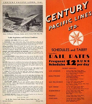 Airline Timetable Brochures for Vintage Airlines Of The Past