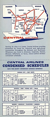 Airline Timetable Brochures for Vintage Airlines Of The Past