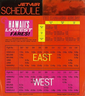 Airline Timetable Brochures for Vintage Airlines Of The Past