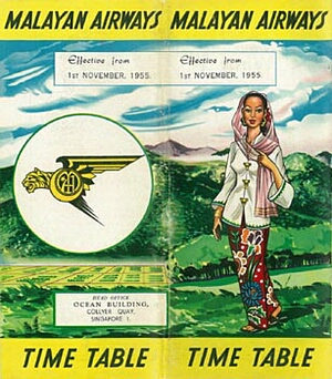 Airline Timetable Brochures for Vintage Airlines Of The Past